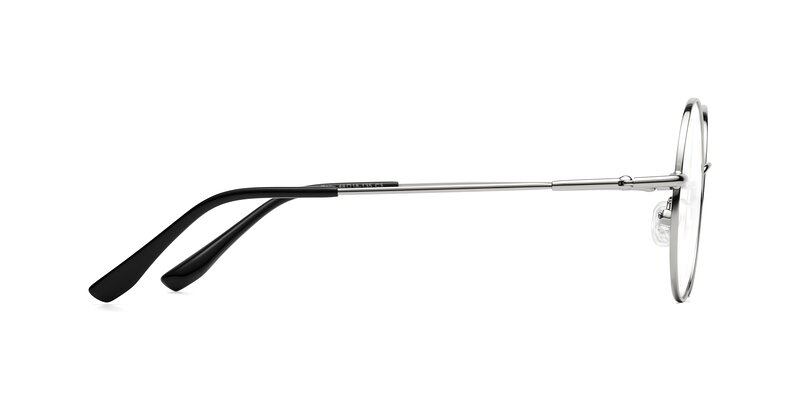 Silver Retro-Vintage Flexible Round Blue Light Glasses - Belly