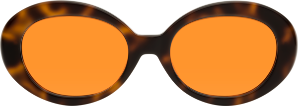 Tortoise Hipster Acetate Oval Tinted Sunglasses with Orange Sunwear ...