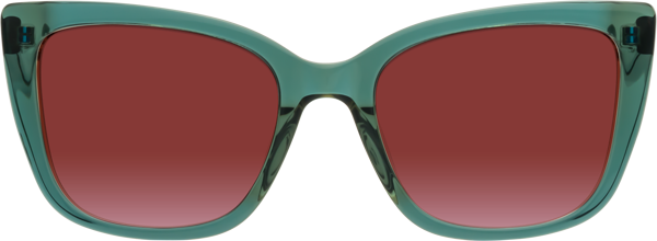 Transparent Green Narrow Acetate Cat-Eye Gradient Sunglasses with ...