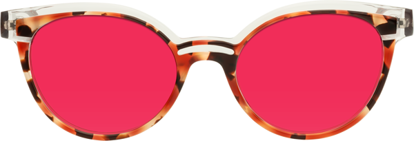 Vermillion Tortoise Hipster Acetate Cat-Eye Tinted Sunglasses with Red ...