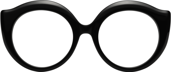 Black Oversized Acetate Round Reading Glasses - Ring