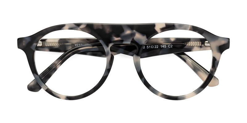 Matte Black Browline Metal Round Eyeglasses - Berkley