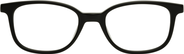 Black Classic Low Bridge Fit Rectangle Eyeglasses - Jee