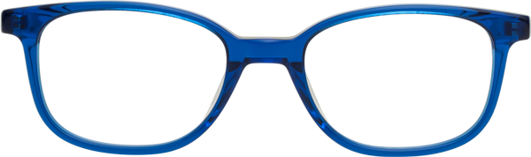 Navy Blue Classic Low Bridge Fit Rectangle Eyeglasses - Jee