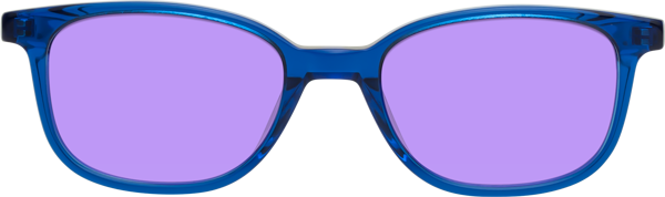 Navy Blue Classic Low Bridge Fit Rectangle Tinted Sunglasses with ...