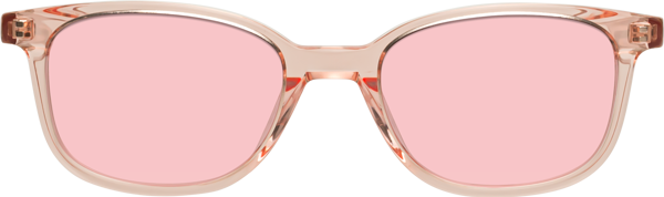 Transparent Pink Classic Low Bridge Fit Rectangle Tinted Sunglasses ...