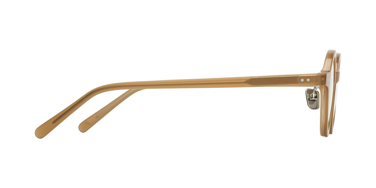 Caramel Narrow Retro-Vintage Round Eyeglasses - Rollin