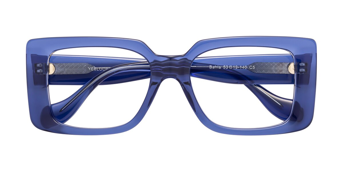 Black Narrow Acetate Square Eyeglasses - Godness
