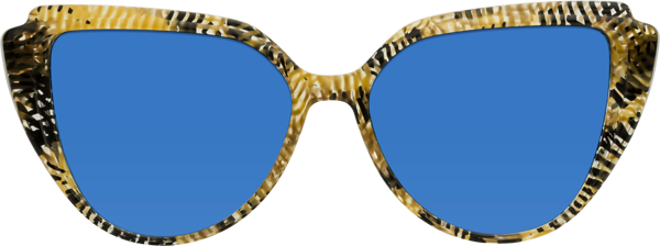 Yellow Snake Print Geek-Chic Acetate Butterfly Tinted Sunglasses with ...