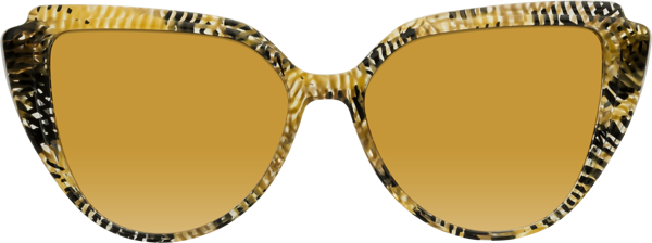 Yellow Snake Print Geek-Chic Acetate Butterfly Gradient Sunglasses with ...