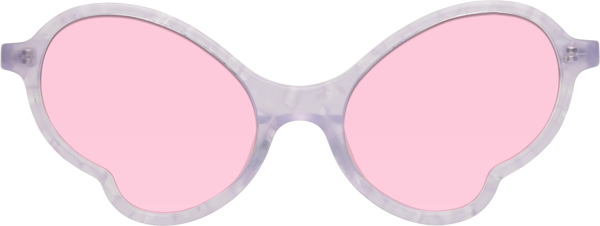 Light Lavender Floral Geek-Chic Geometric Butterfly Tinted Sunglasses ...