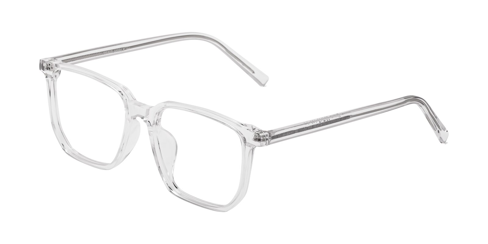 Clear Classic TR90 Trapezoid Eyeglasses - Brave