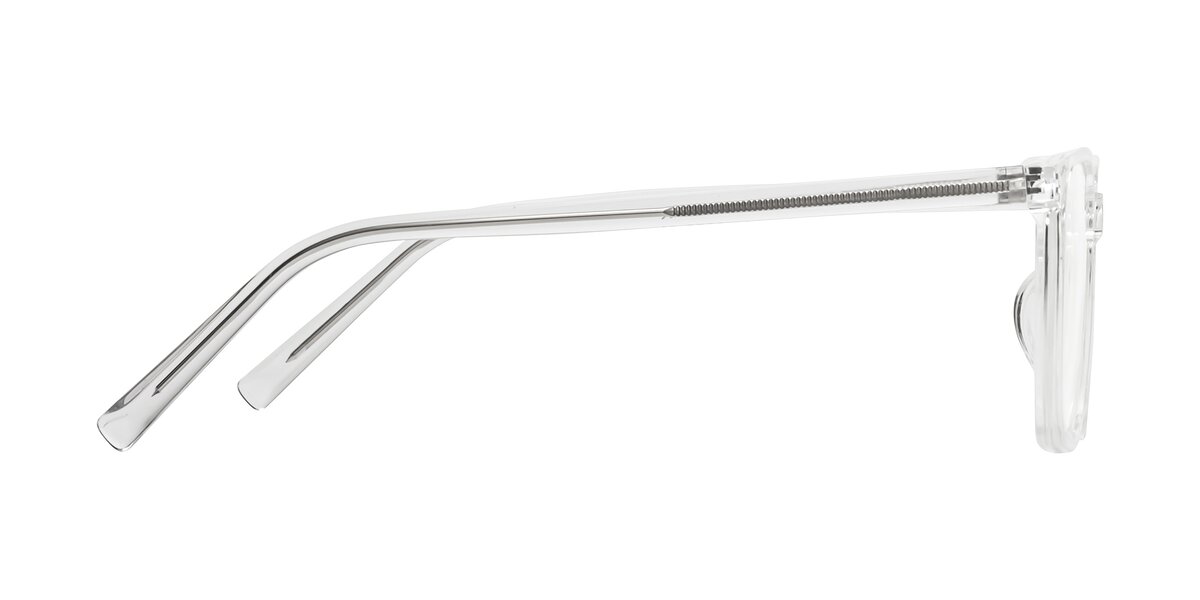 Clear Classic TR90 Trapezoid Eyeglasses - Brave