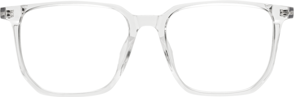 Clear Classic TR90 Trapezoid Blue Light Glasses - Brave
