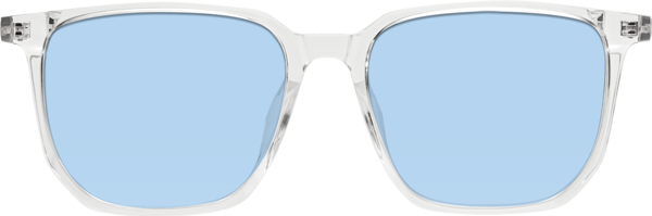 Clear Classic TR90 Trapezoid Tinted Sunglasses with Light Blue Sunwear ...