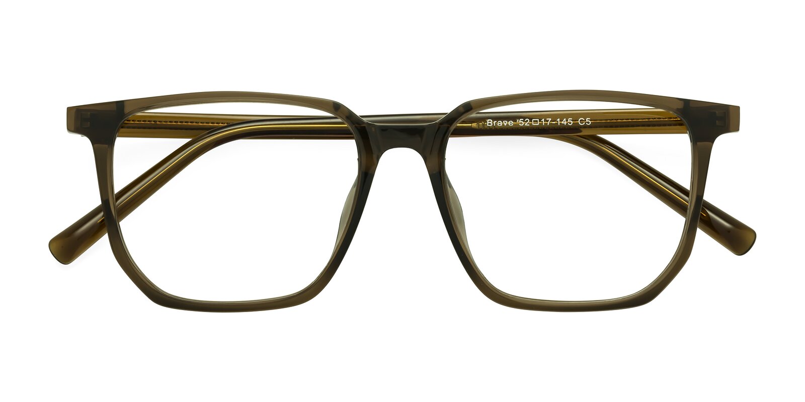Coffee Classic TR90 Trapezoid Eyeglasses - Brave