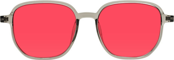 Translucent Gray Low Bridge Fit Lightweight TR90 Tinted Sunglasses with ...