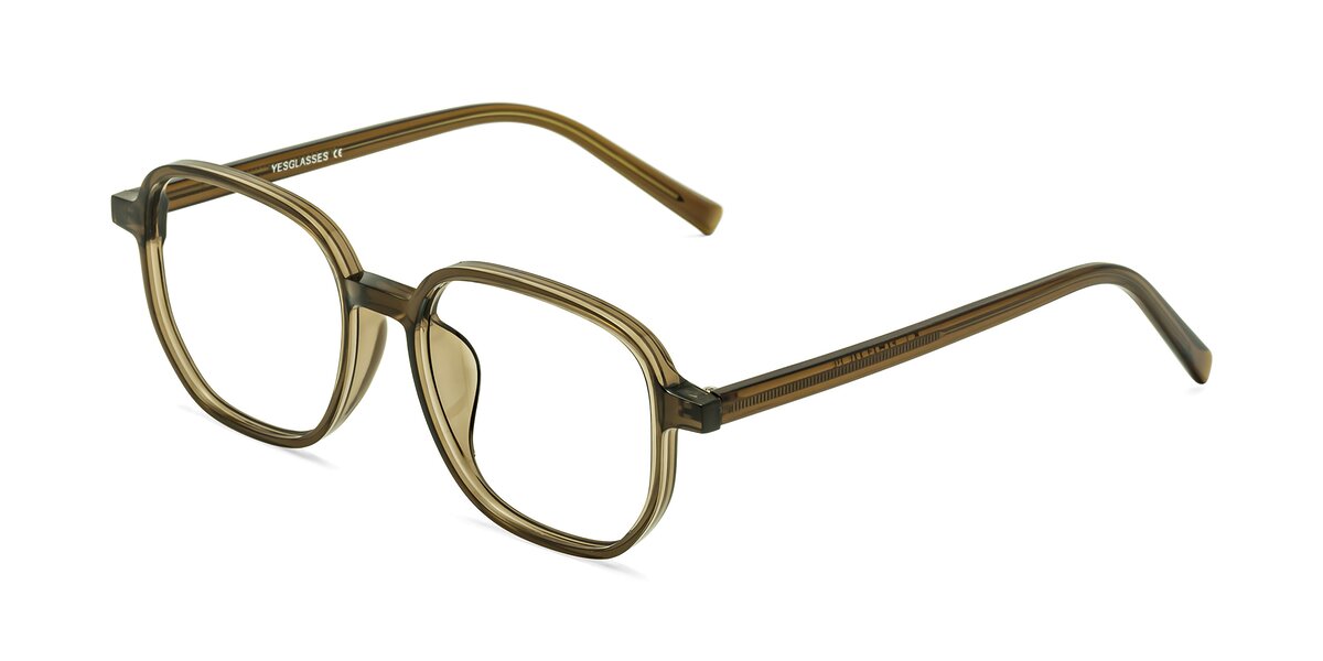 Coffee Low Bridge Fit Lightweight TR90 Eyeglasses - Cute