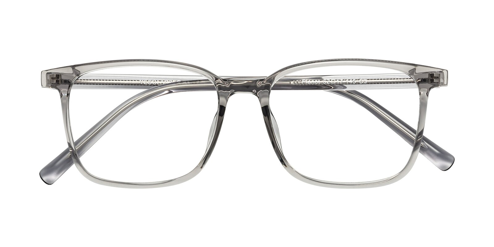 Translucent Gray Classic TR90 Rectangle Eyeglasses - Planet
