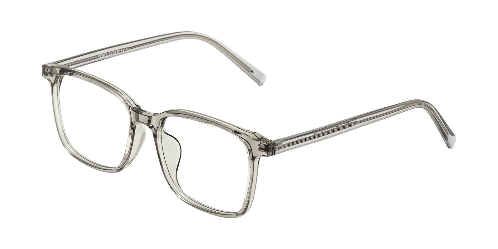 Translucent Gray Classic TR90 Rectangle Eyeglasses - Planet
