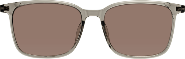 Translucent Gray Classic TR90 Rectangle Tinted Sunglasses with Medium ...