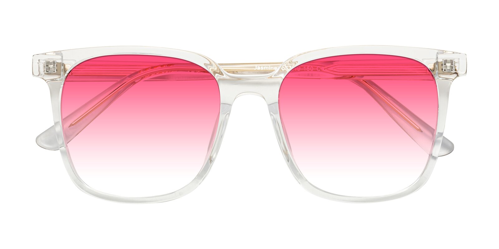 Clear Oversized TR90 Square Gradient Sunglasses with Pink Sunwear ...