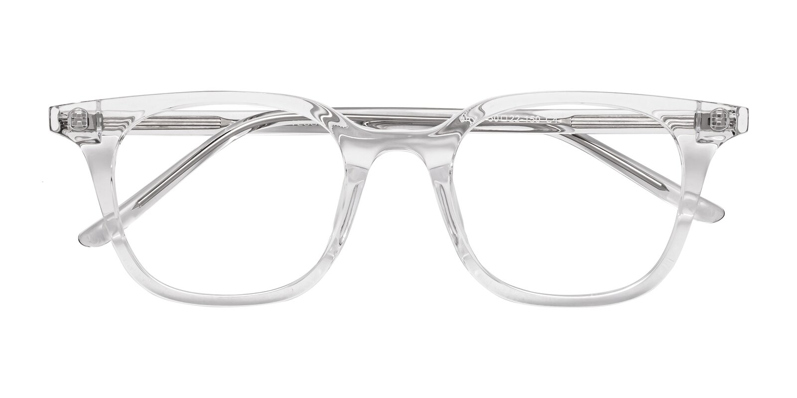 Clear Low Bridge Fit TR90 Trapezoid Eyeglasses - Gemini