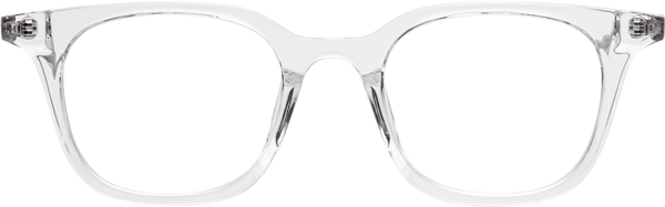 Clear Low Bridge Fit TR90 Trapezoid Eyeglasses - Gemini