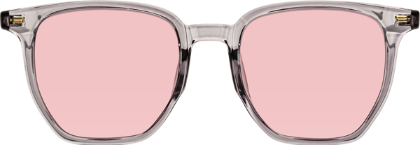 Light Purple Hipster Low Bridge Fit Geometric Tinted Sunglasses with ...