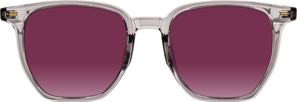 Light Purple Hipster Low Bridge Fit Geometric Gradient Sunglasses with ...