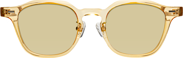 Amber Retro-Vintage Low Bridge Fit TR90 Tinted Sunglasses with Light ...