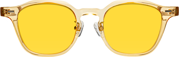 Amber Retro-Vintage Low Bridge Fit TR90 Tinted Sunglasses with Yellow ...