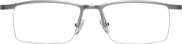 Silver Magnesium Alloy Rectangle Semi-Rimless Blue Light Glasses - CX6236