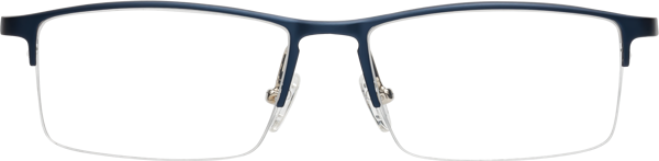 Blue Keyhole Bridge Magnesium Alloy Semi-Rimless Eyeglasses - CX6263