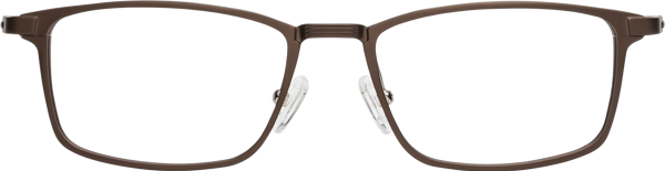 Coffee Low Bridge Fit Magnesium Alloy Rectangle Eyeglasses - CX6298
