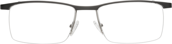 Gunmetal Magnesium Alloy Rectangle Semi-Rimless Eyeglasses - CX6303