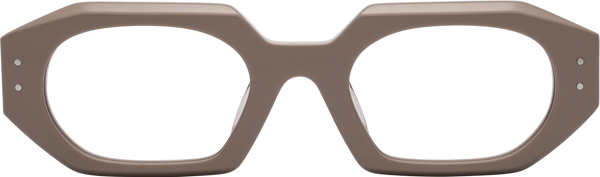 Pinkish Gray/Red Thick Geek-Chic Geometric Eyeglasses - Molly