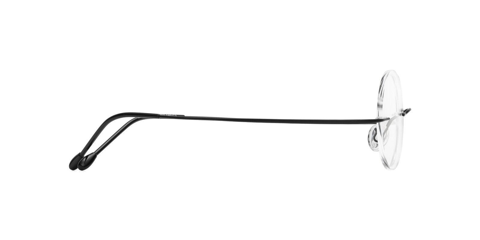 Black Narrow Flexible Round Eyeglasses - Minicircle