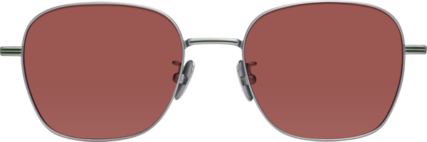 Silver Classic Titanium Square Tinted Sunglasses with Garnet Sunwear ...