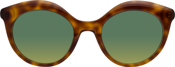 Amber Tortoise Hipster Acetate Cat-Eye Gradient Sunglasses with Green ...