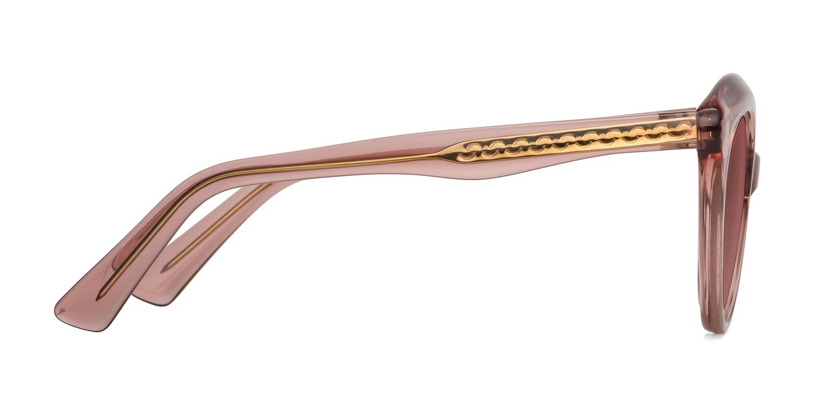 Translucent Garnet Hipster Acetate Cat-Eye Tinted Sunglasses with ...