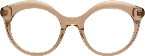 Translucent Brown Hipster Acetate Cat-Eye Eyeglasses - Barbie