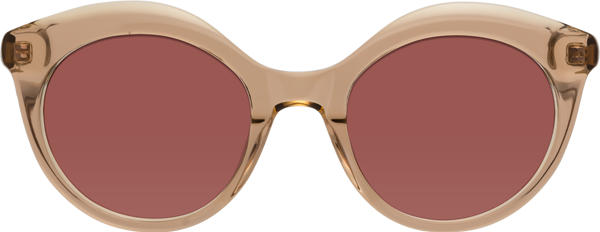 Translucent Brown Hipster Acetate Cat-Eye Tinted Sunglasses with Garnet ...
