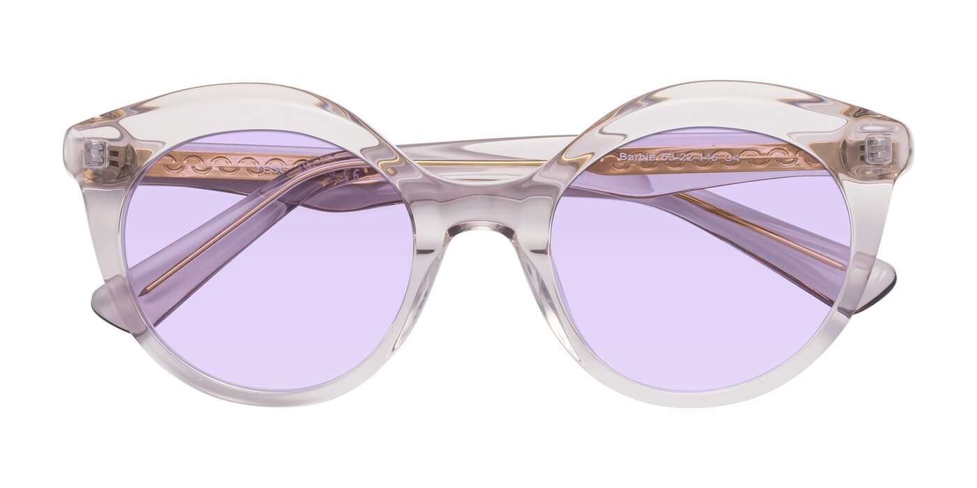 Light Purple Hipster Acetate Cat-Eye Tinted Sunglasses with Light ...