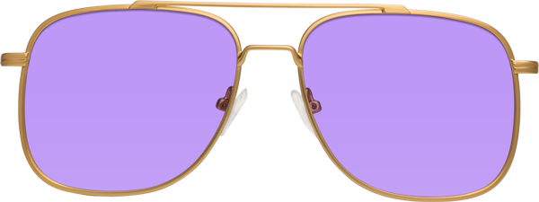 Matte Gold Double Bridge Grandpa Metal Tinted Sunglasses with Medium ...