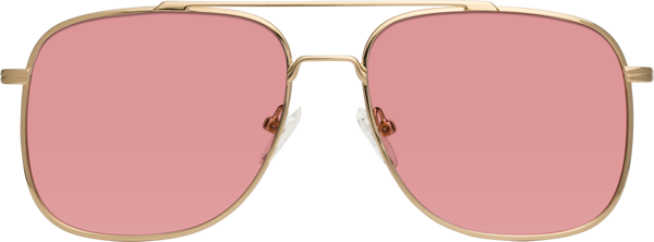 Gold Double Bridge Grandpa Metal Tinted Sunglasses with Medium Garnet ...