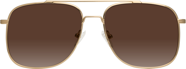 Gold Double Bridge Grandpa Metal Gradient Sunglasses with Brown Sunwear ...