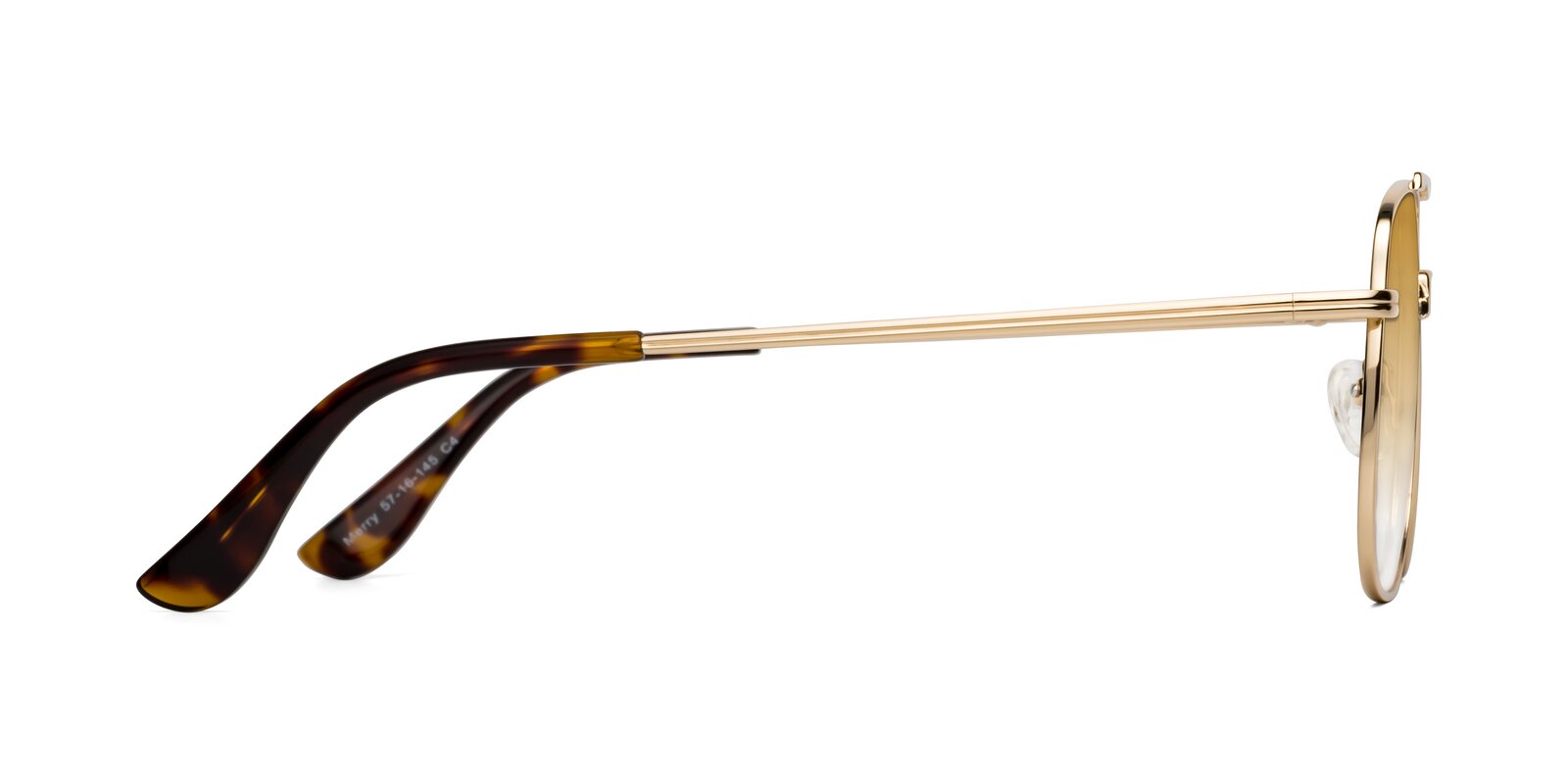 Gold Double Bridge Grandpa Metal Gradient Sunglasses with Champagne ...