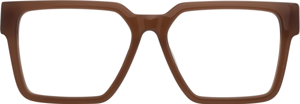 Caramel Hipster Oversized Square Eyeglasses - Prince