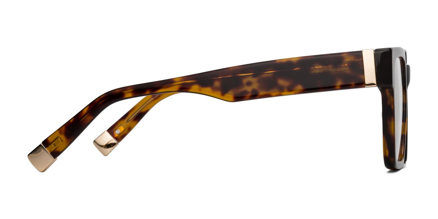 Tortoise Hipster Oversized Square Blue Light Glasses - Prince